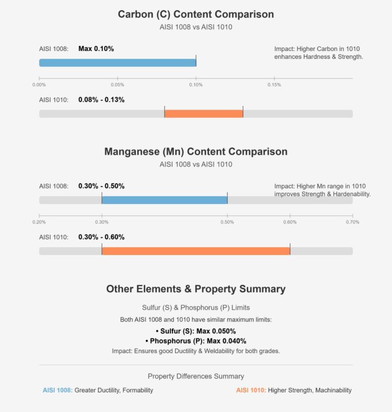 AISI 1008 Vs AISI 1010 Steel Grades: What's The Difference? | Artizono