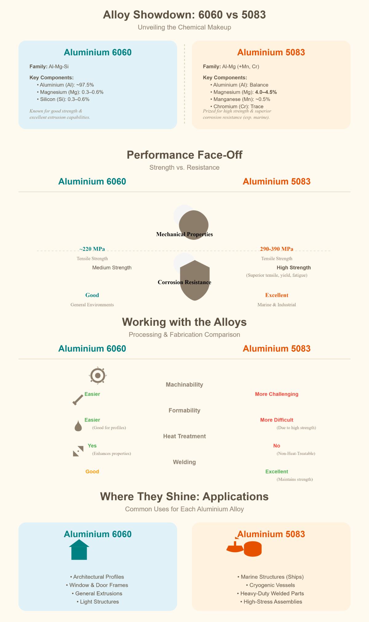 Aluminium 6060 Vs 5083: Comprehensive Comparison Guide | Artizono