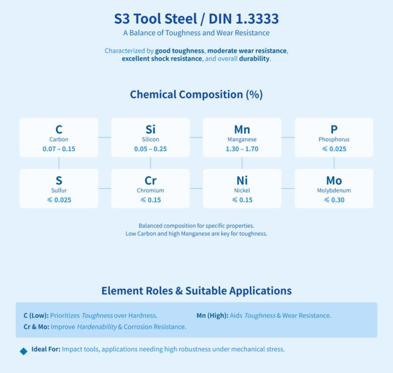Comprehensive Guide To S3 Tool Steel Composition, Properties, And Uses ...