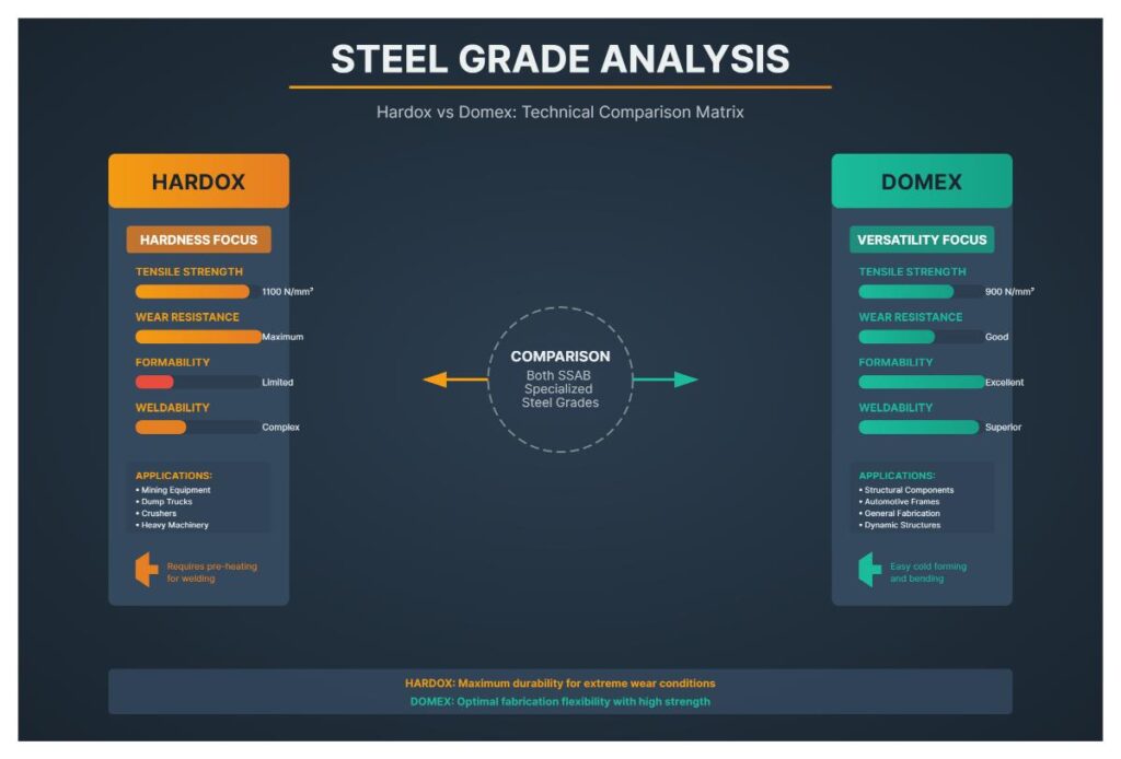 Hardox Vs. Domex: Key Differences And Best Uses | Artizono