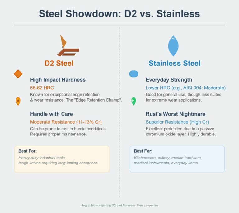 D2 Vs Stainless Steel: What's The Difference? | Artizono