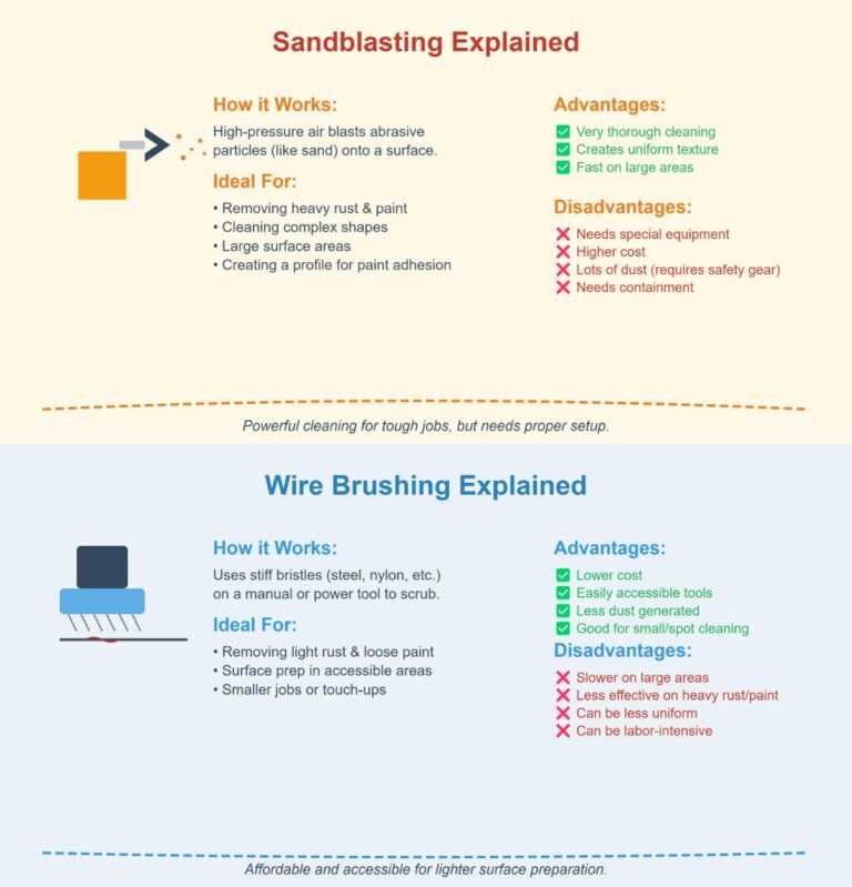 Sandblasting Vs Wire Brushing: A Comprehensive Comparison | Artizono
