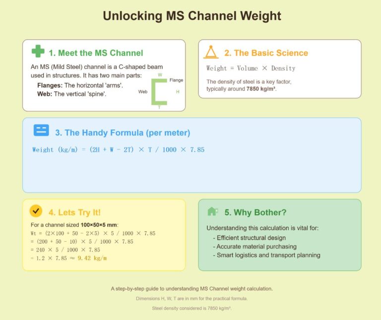 Beginner's Guide To MS Channel Weight Calculation | Artizono